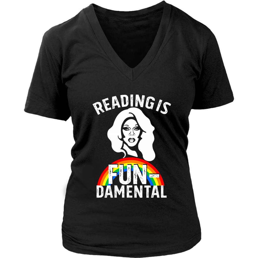 Rupaul"Reading Is Fundamental" V-neck Tshirt – FRA